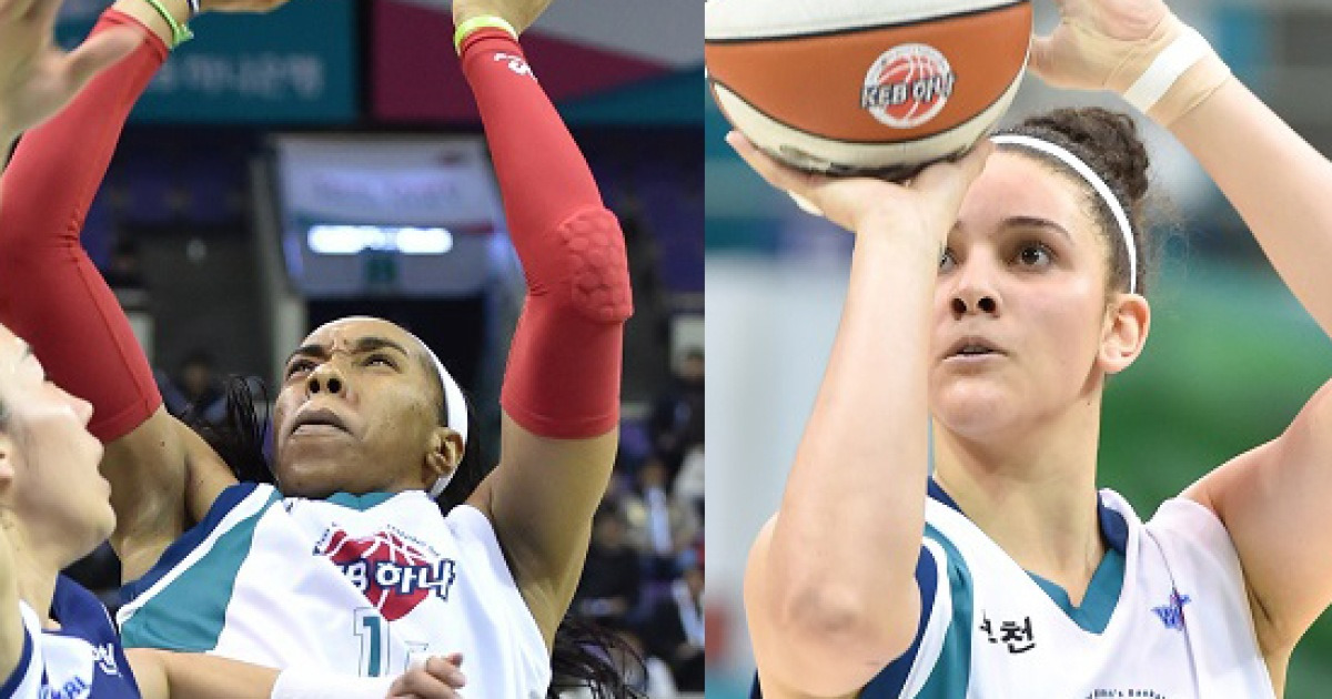 [게임 리포트] 살아난 '외인 듀오', KEB하나은행 6연패 끊어내다!