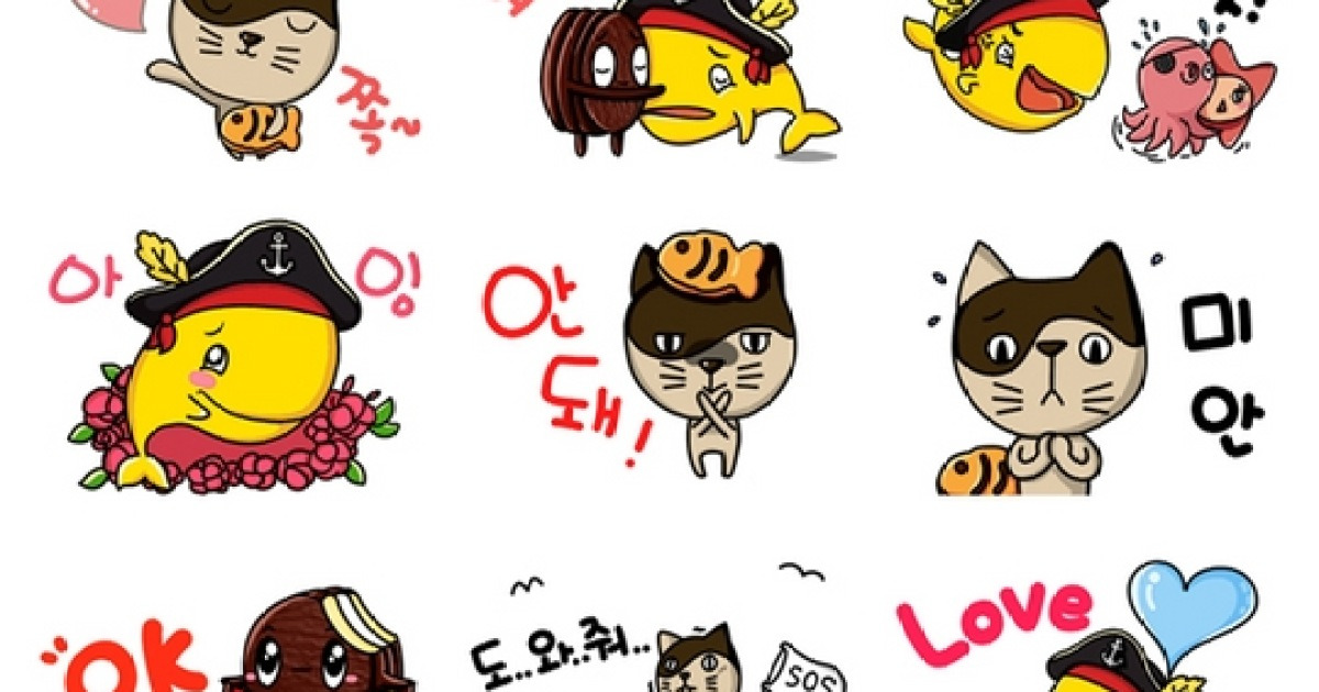 오리온, 고래밥·초코파이 캐릭터 카톡 이모티콘 출시