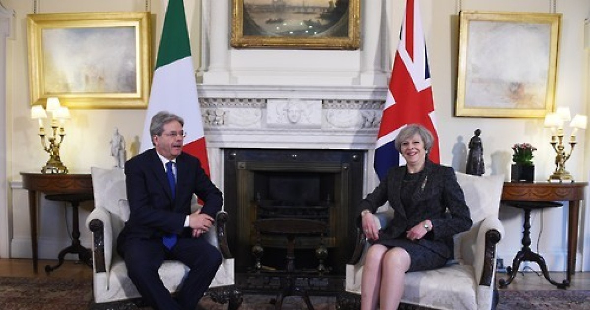 BRITAIN ITALY GENTILONI DIPLOMACY