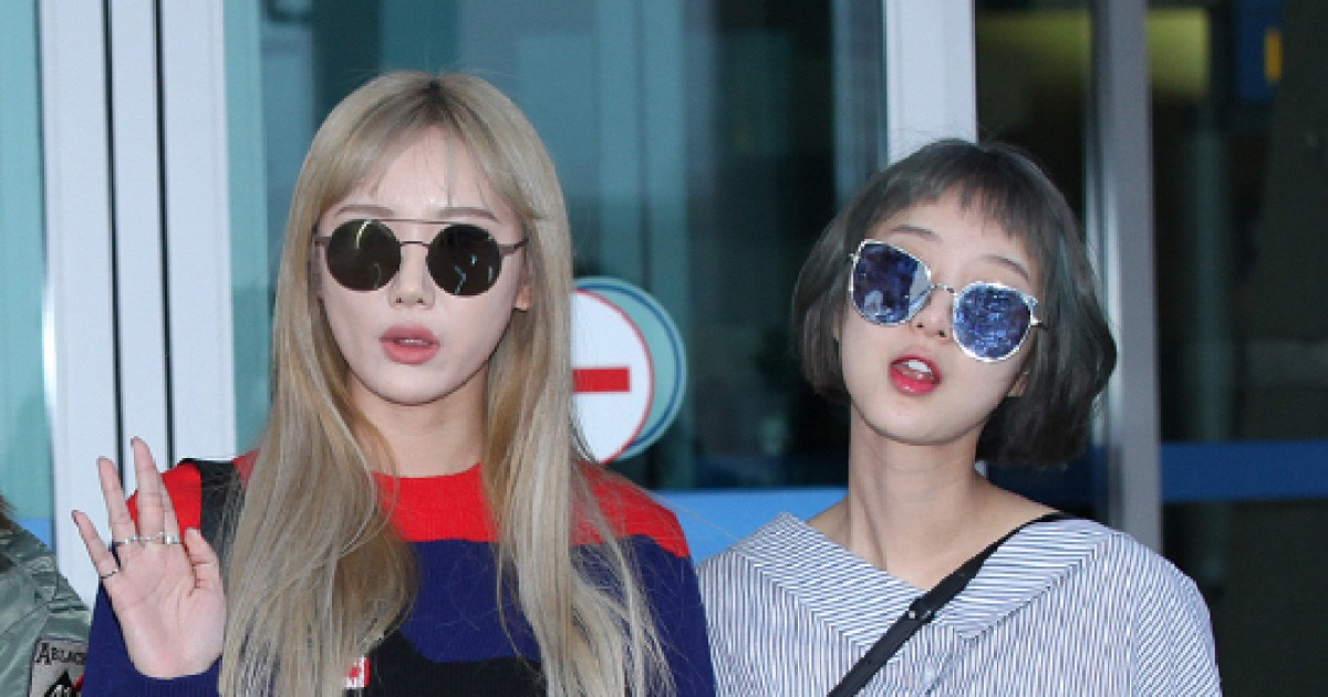 EXID LE-혜린, 닮은듯한 표정! (인천공항 출국)