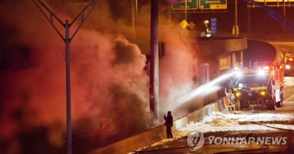 Overpass Collapse Fire