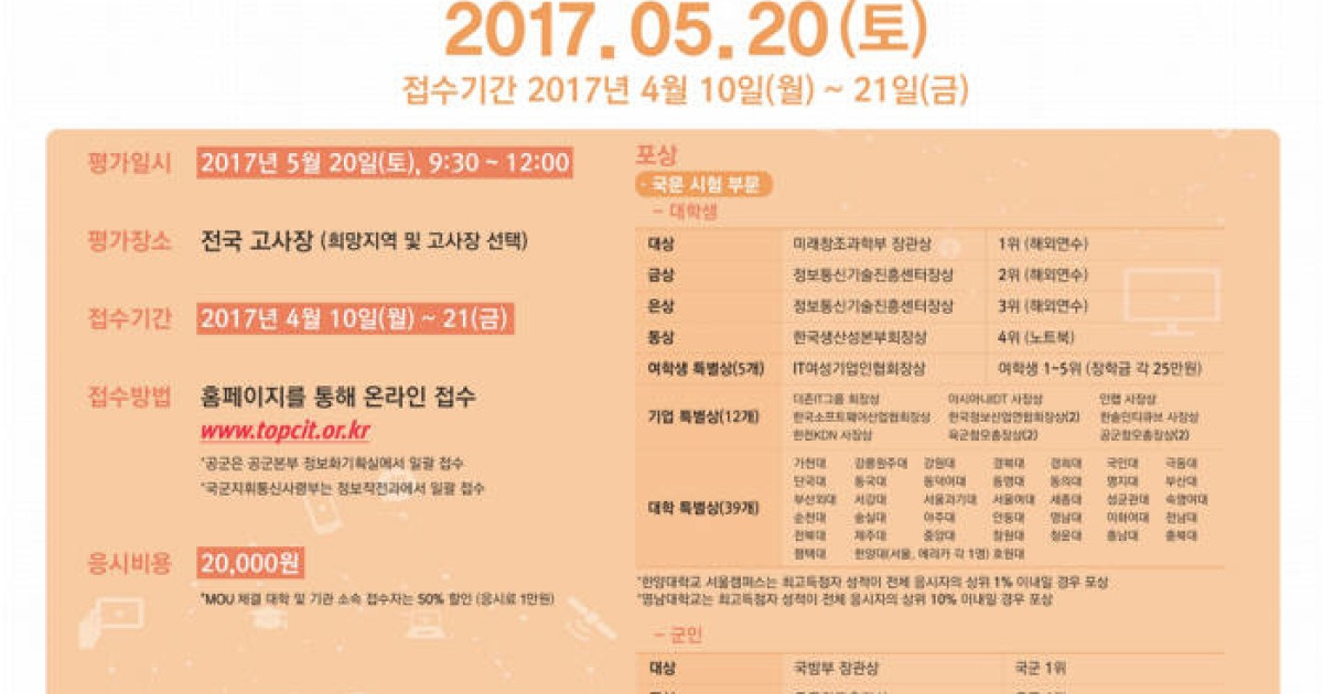 IITP, 5월 20일 TOPCIT 정기평가 실시.. 오는 21일까지 접수