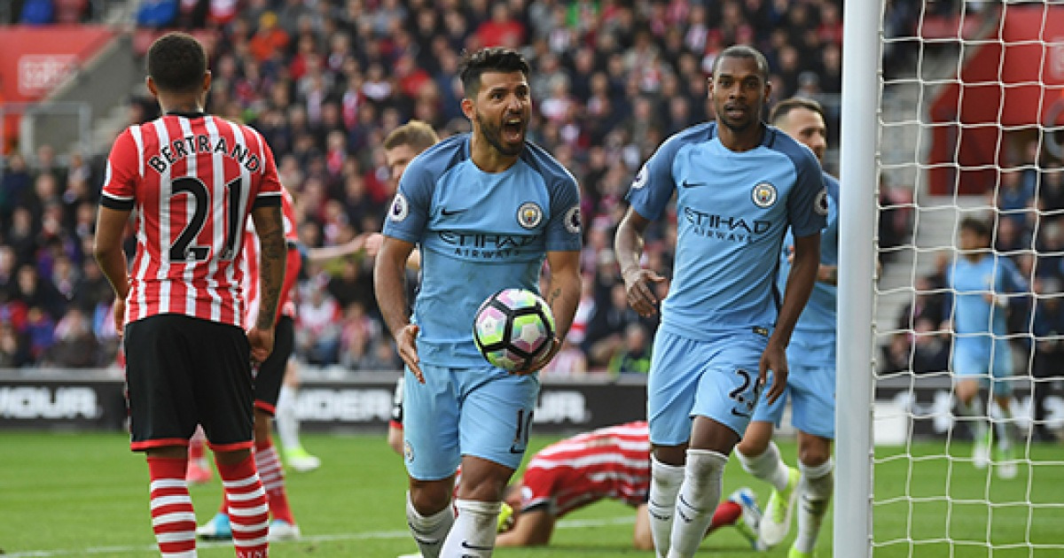 [EPL 33R] '아구에로 쐐기골' 맨시티, 소튼 원정서 3-0 완승..3위 상승