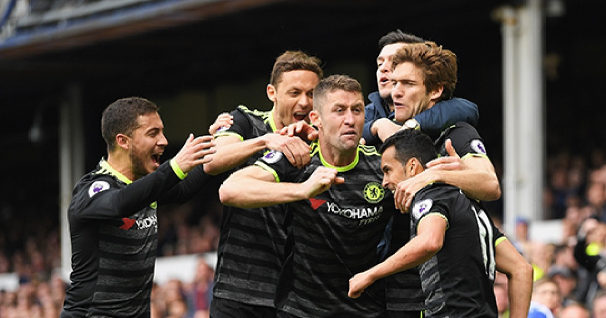 [EPL 35R] '페드로 환상골' 첼시, 에버턴에 3-0 완승..토트넘과 7점 차