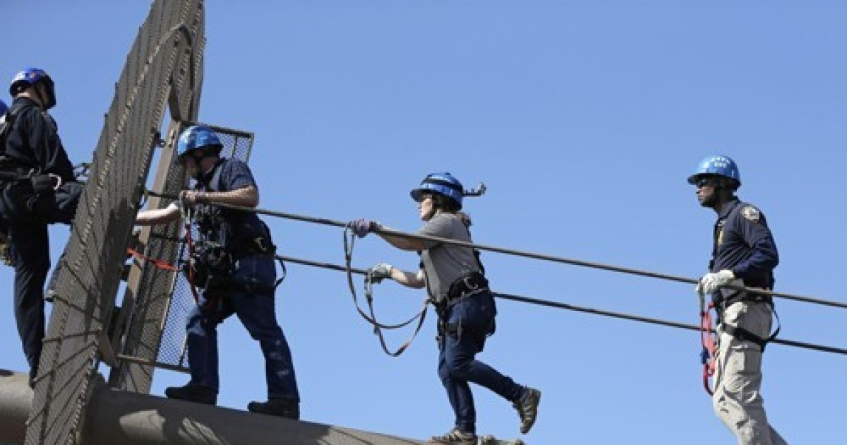 High Rise Rescues Climbing the Bridge
