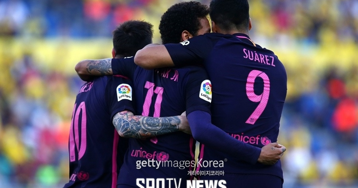 [라리가] '네이마르 3G 1AS' 바르사, 라스 팔마스에 4-1 완승 ..1위 유지