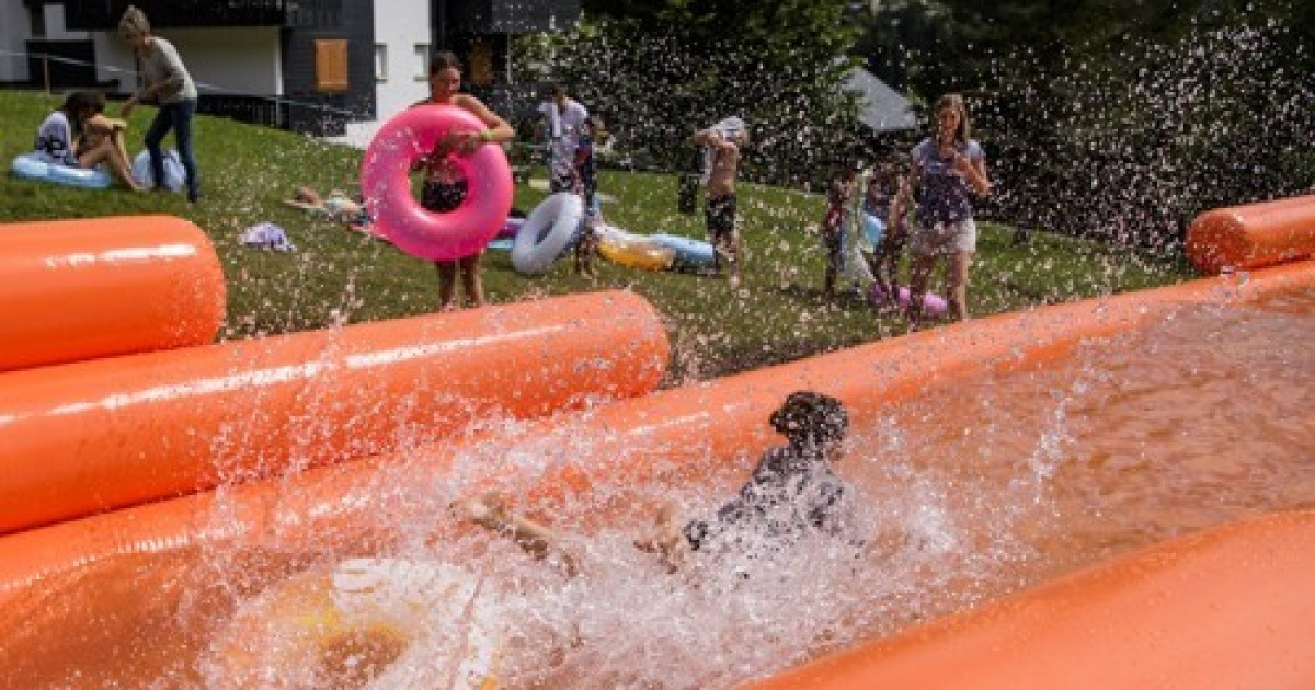 SWITZERLAND SWITZERLAND GIANT WATER SLIDE TOBOGGAN