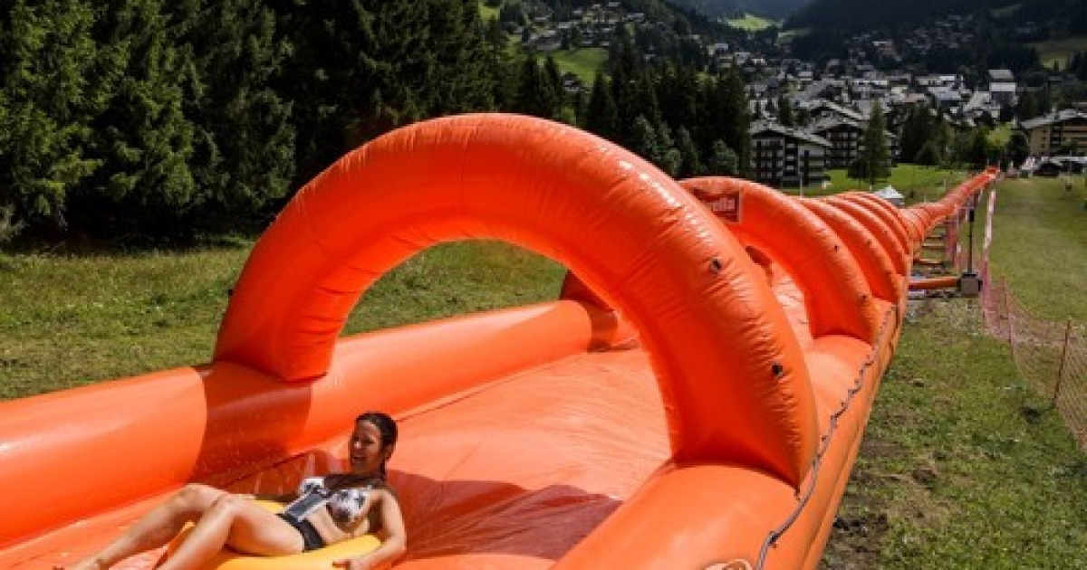SWITZERLAND SWITZERLAND GIANT WATER SLIDE TOBOGGAN