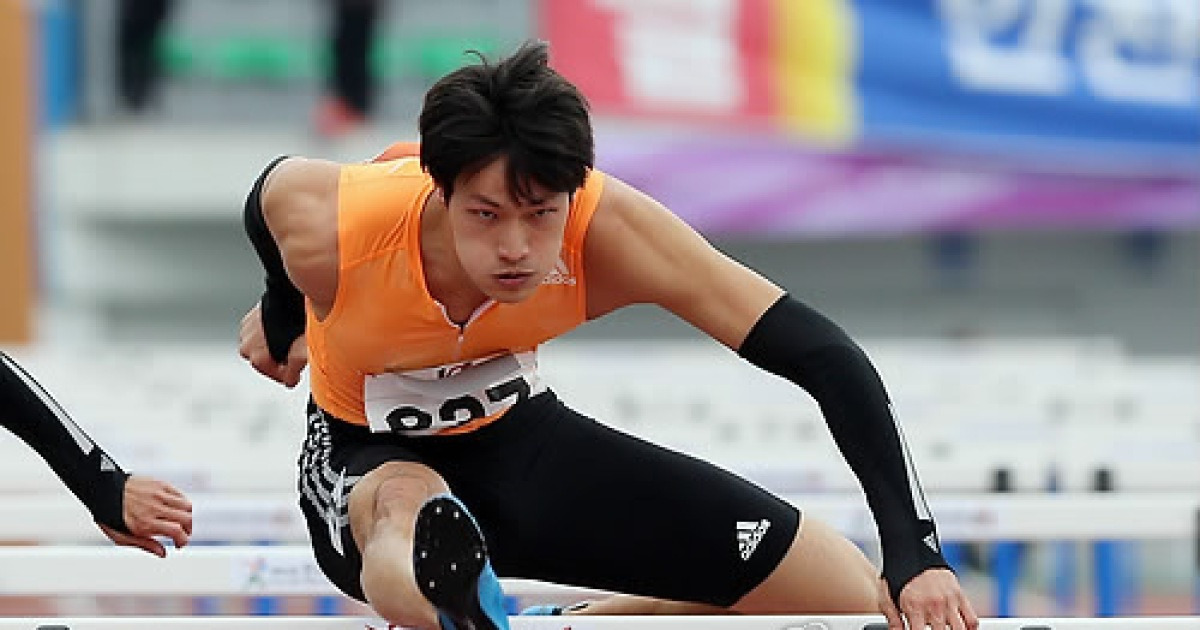 남자 110m 허들 김병준, 조 최하위로 예선 탈락..13초81
