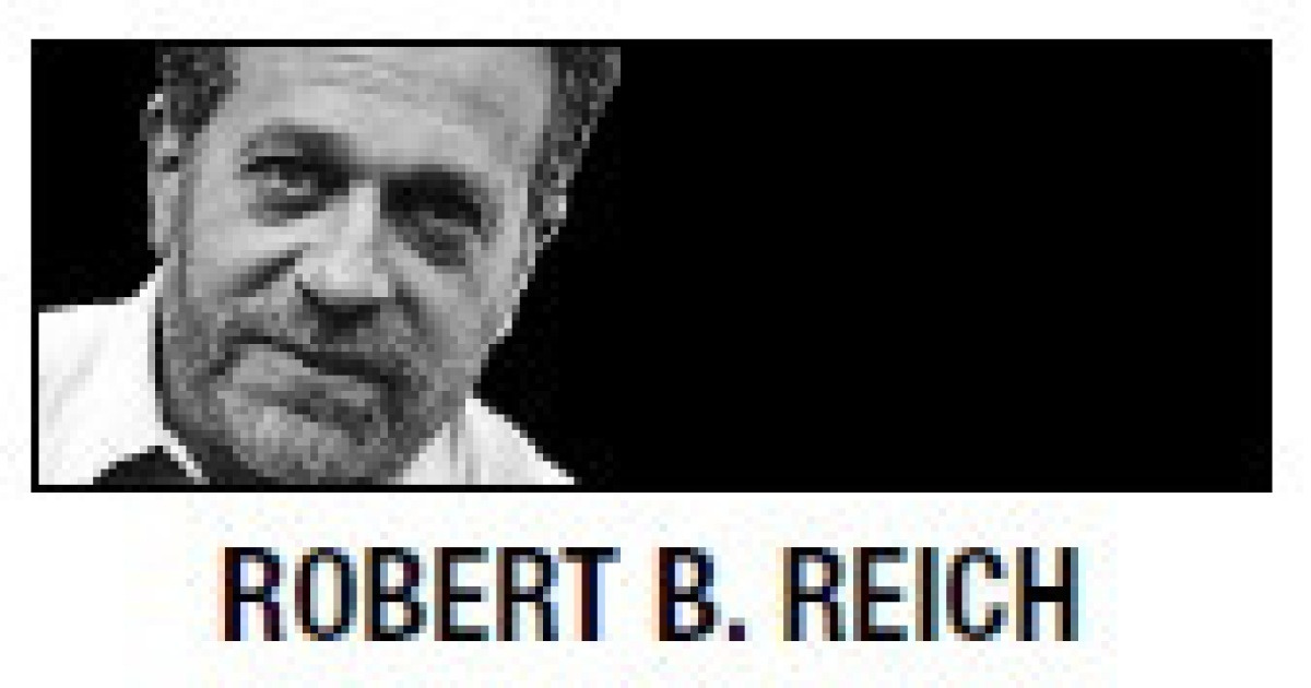 [Robert B. Reich] America's defining moment