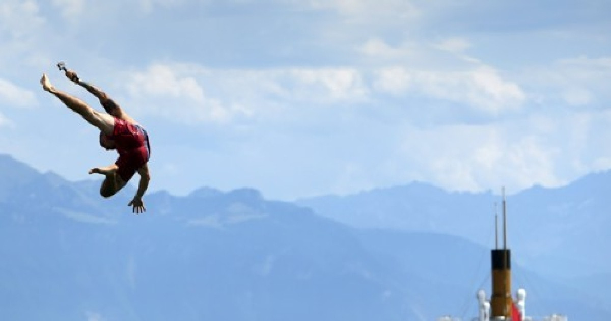 SWITZERLAND LEISURE WATER JUMP SUMMERSLIDE