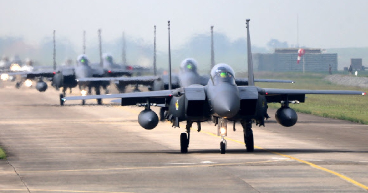 F15K 전투기 공중전 훈련