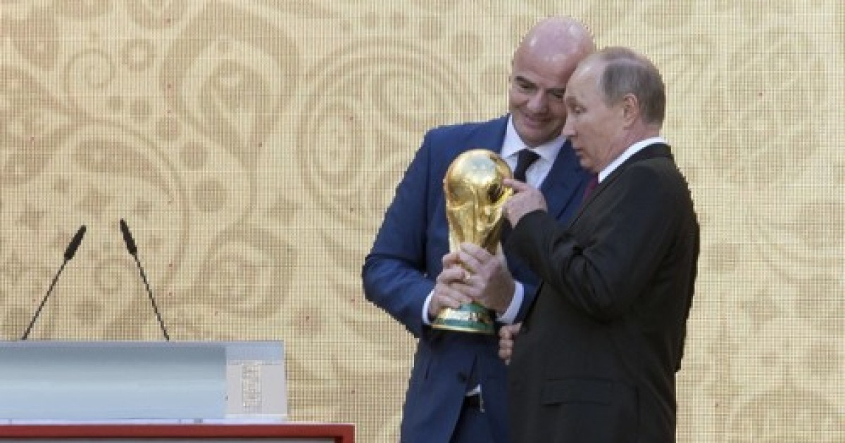 Russia Soccer WCUP Trophy