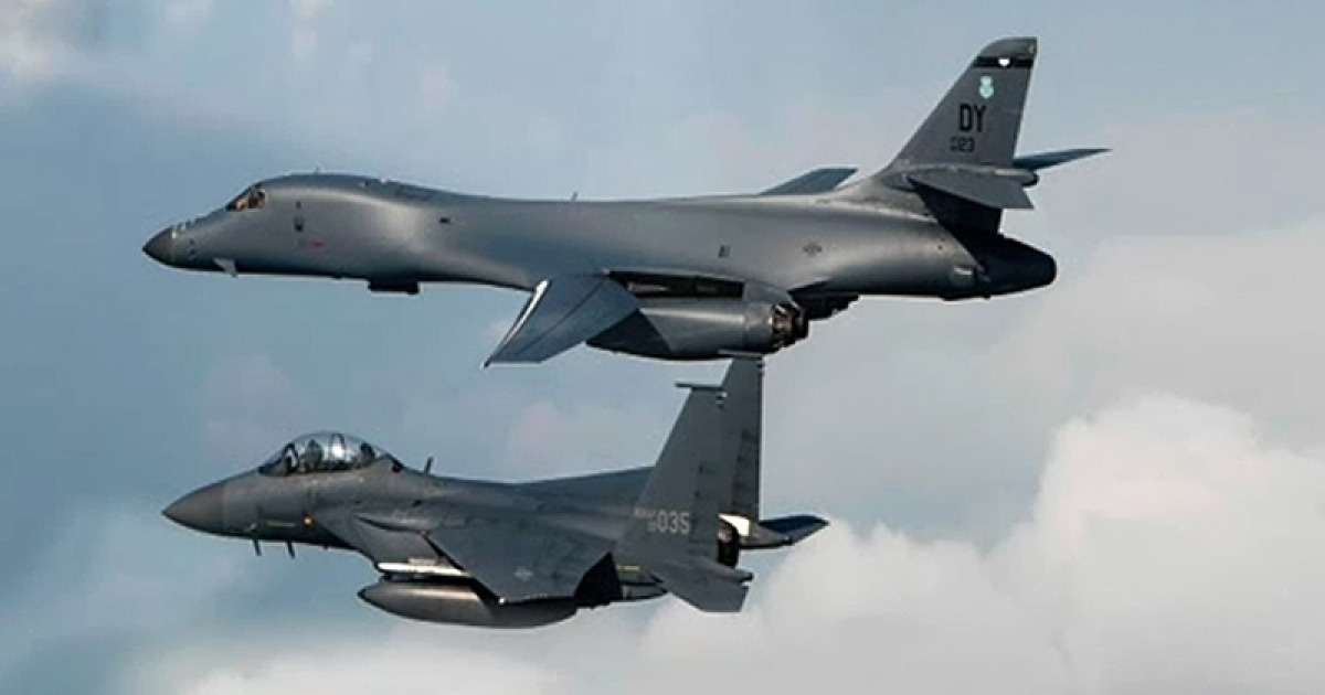 F-35B 스텔스기 4대·B-1B 2대 동시 한반도출격..모의폭격훈련