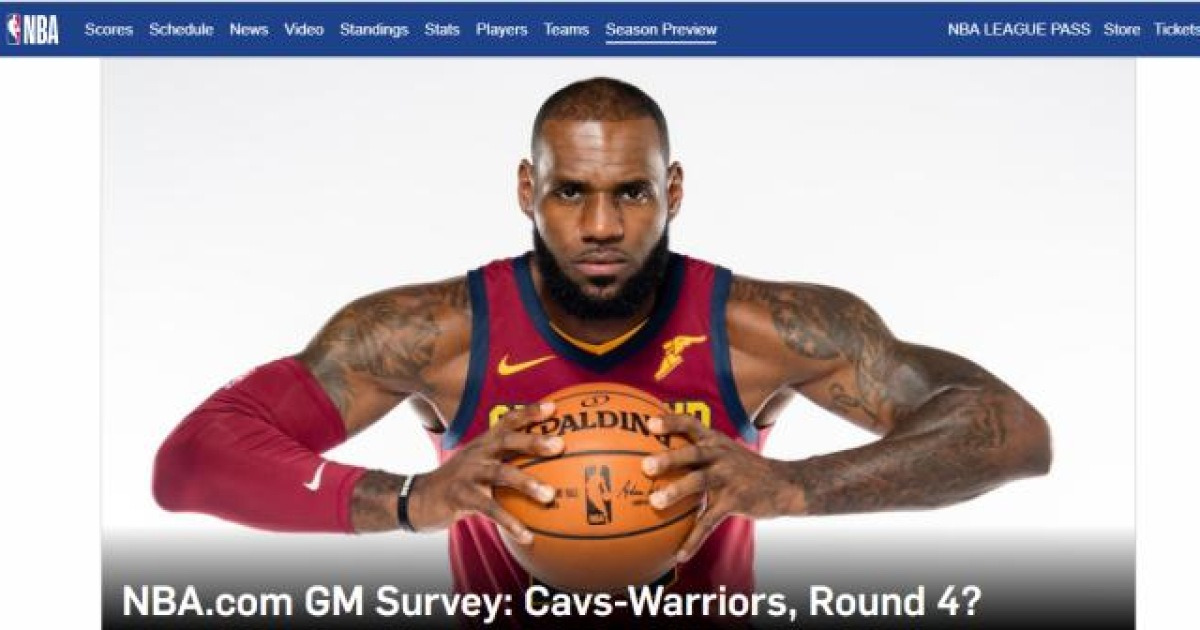 NBA 단장들 "우승은 GSW, MVP는 CLE의 르브론"