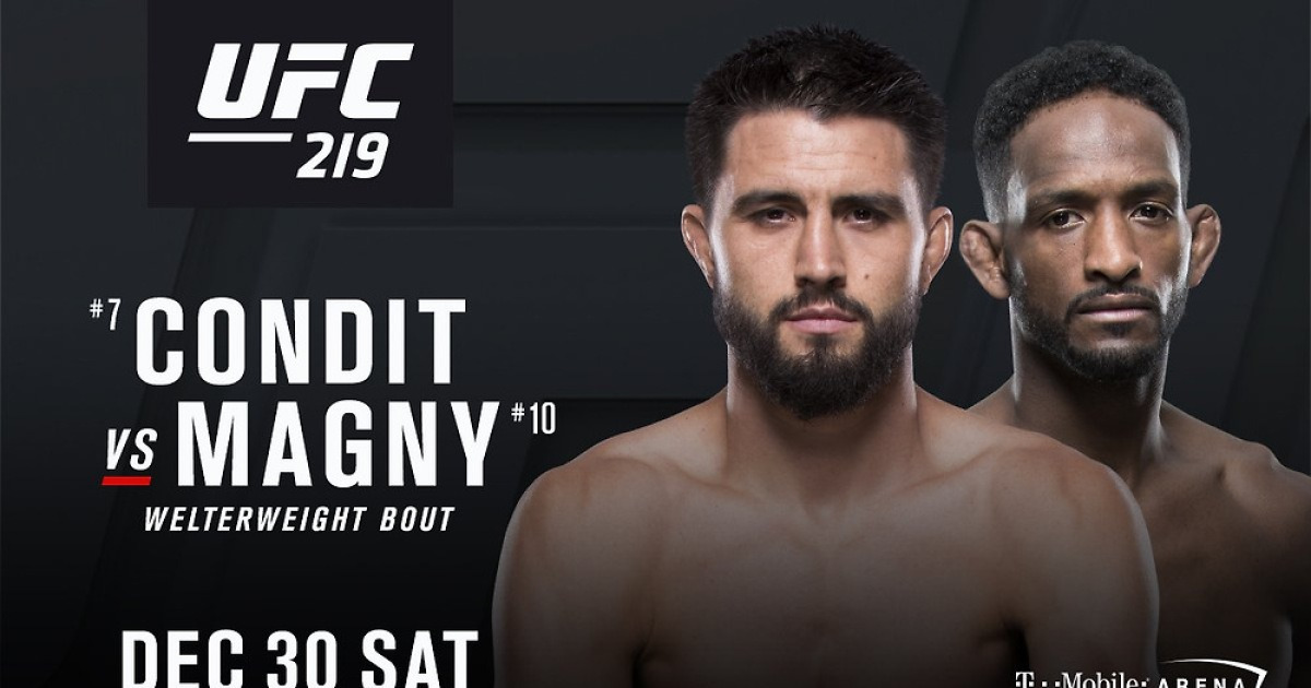 [오피셜] 카를로스 콘딧 vs 닐 매그니, 12월 UFC 219에서