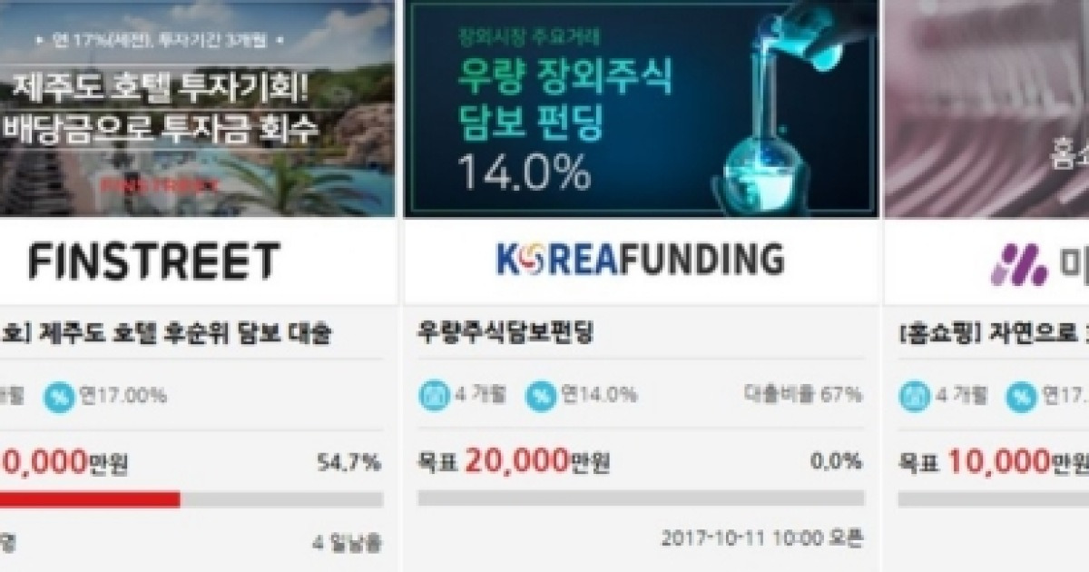 '저금리 시대에 10%대의 수익" 10월 11일 WOW스타 P2P금융
