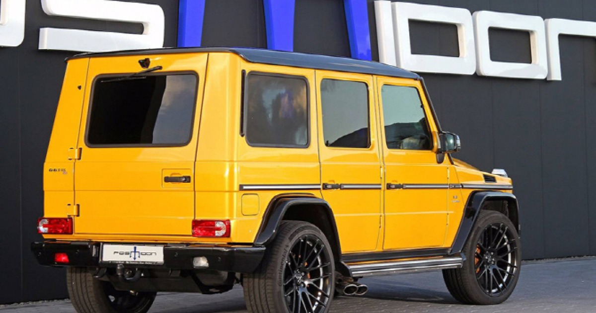 [포토] 노란색 차체가 돋보이는 포세이돈의 'G63 RS 850'