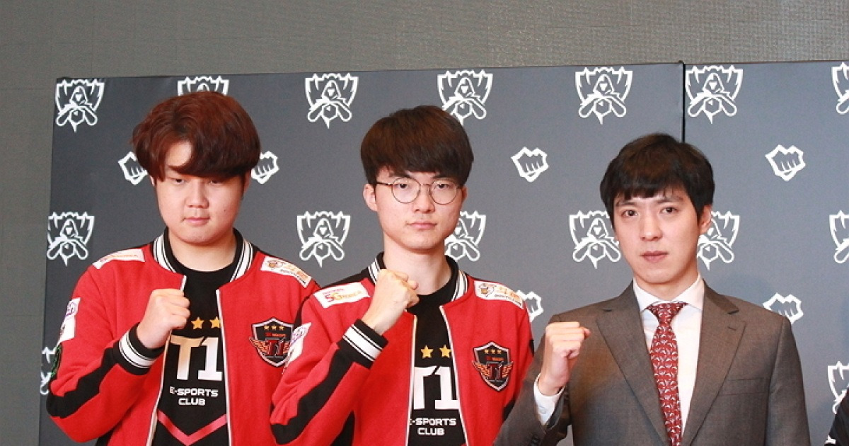 [롤드컵] SKT '페이커' 이상혁 "'멱살 잡았다' 적합하지 않아..조금 돋보였을 뿐"