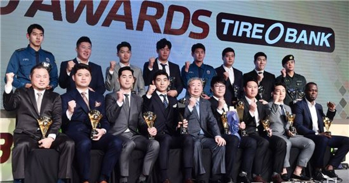 [ST포토] 2017 KBO 시상식 수상자들