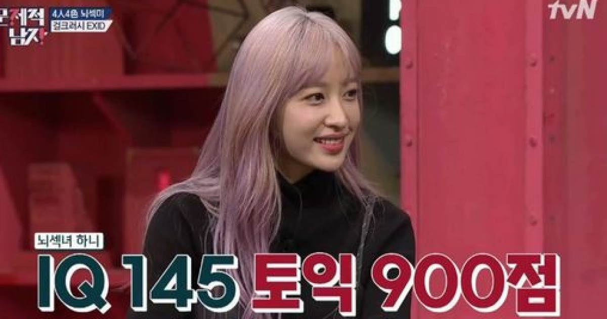 '문제남' EXID 하니 "IQ 145..두 달 만에 토익 900점 넘겨"