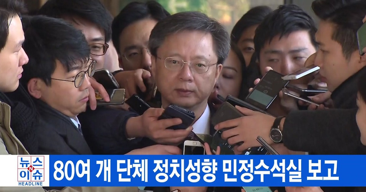 [YTN 실시간뉴스] 국정원, 80여 개 단체 정치성향 민정수석실 보고