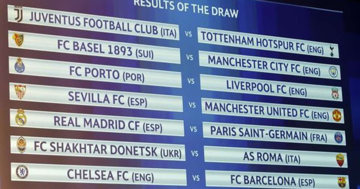 토트넘vs유벤투스, 레알 마드리드vsPSG, 첼시vs바르셀로나..UCL 16강 '줄줄이 빅매치'