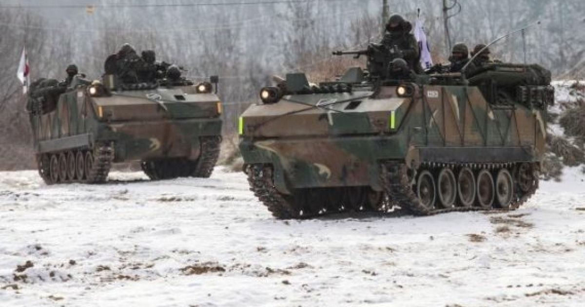 K281 장갑차의 동계 야외기동훈련!