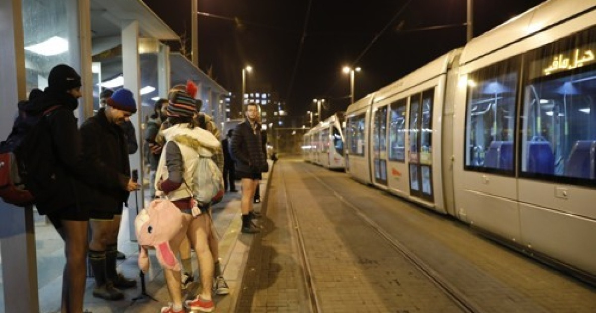 ISRAEL NO PANTS SUBWAY RIDE