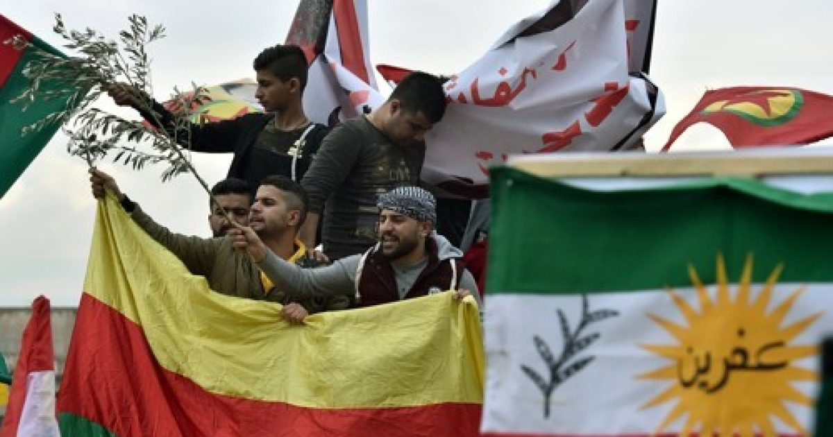 LEBANON PROTEST TURKEY KURDISTAN EFRIN