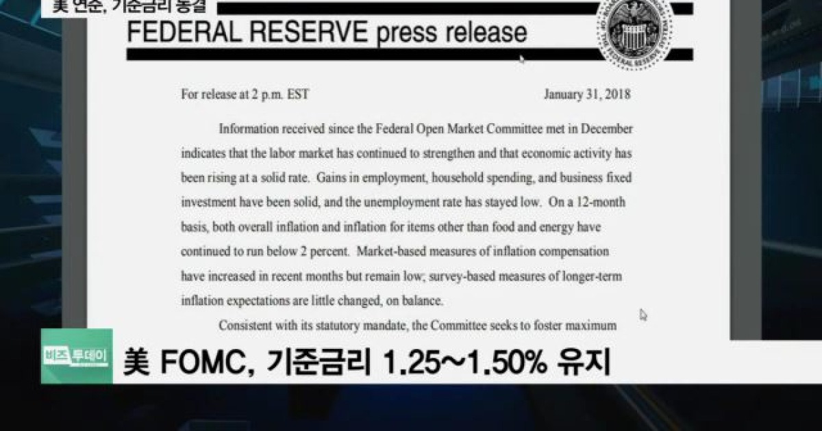 美 1월 FOMC 회의 성명서, 3월 금리인상 가능성 시사