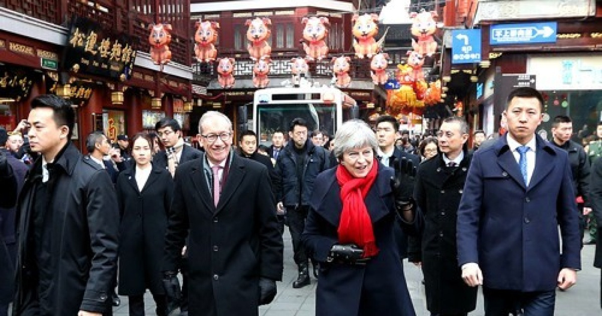 CHINA-SHANGHAI-BRITISH PM-YUYUAN GARDEN (CN)