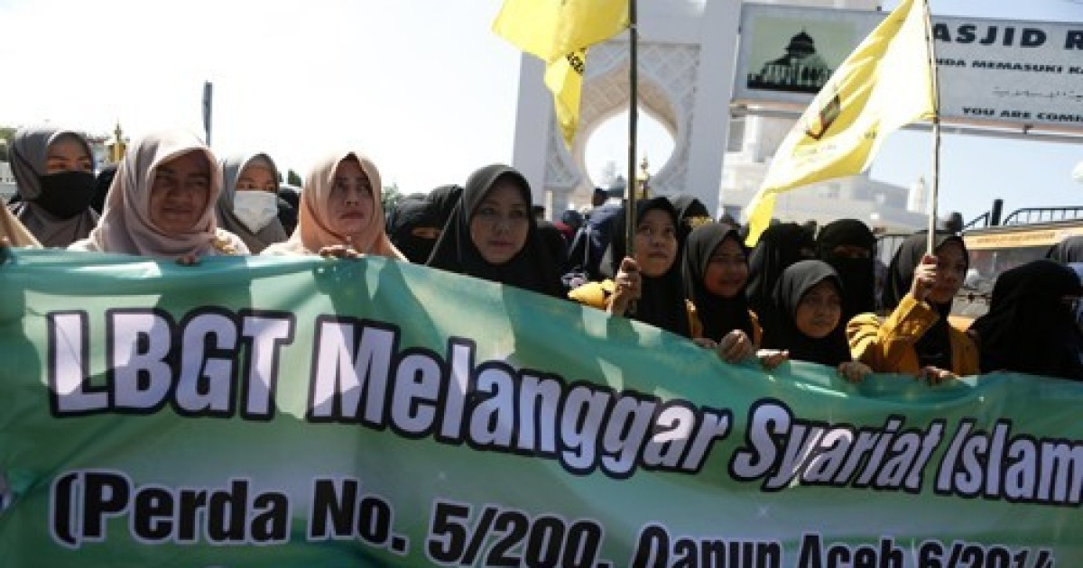 INDONESIA ACEH ANTI LGBT RALLY