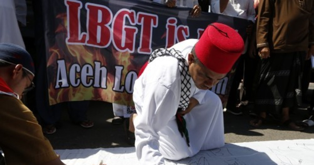 INDONESIA ACEH ANTI LGBT RALLY
