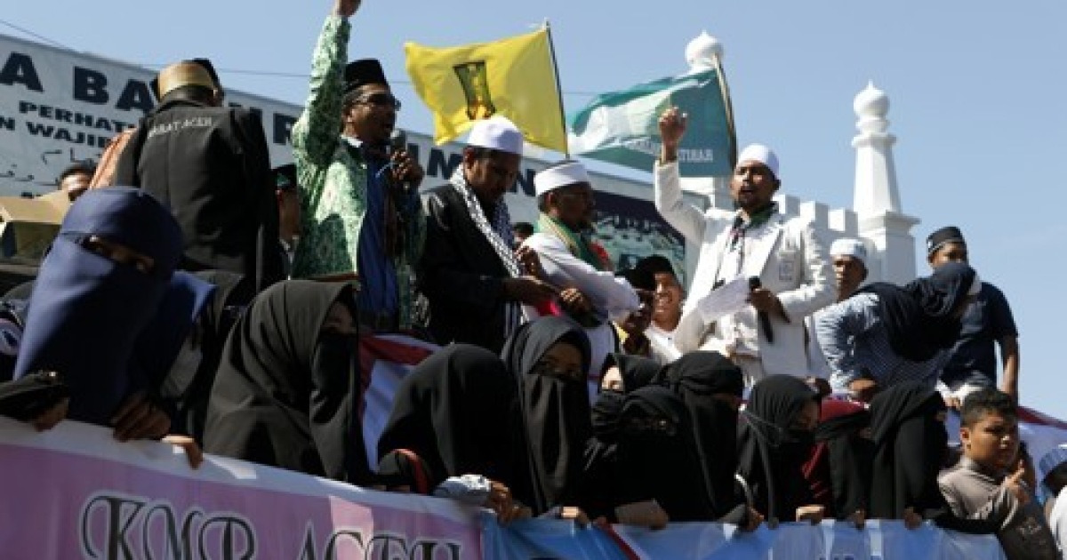 INDONESIA ACEH ANTI LGBT RALLY