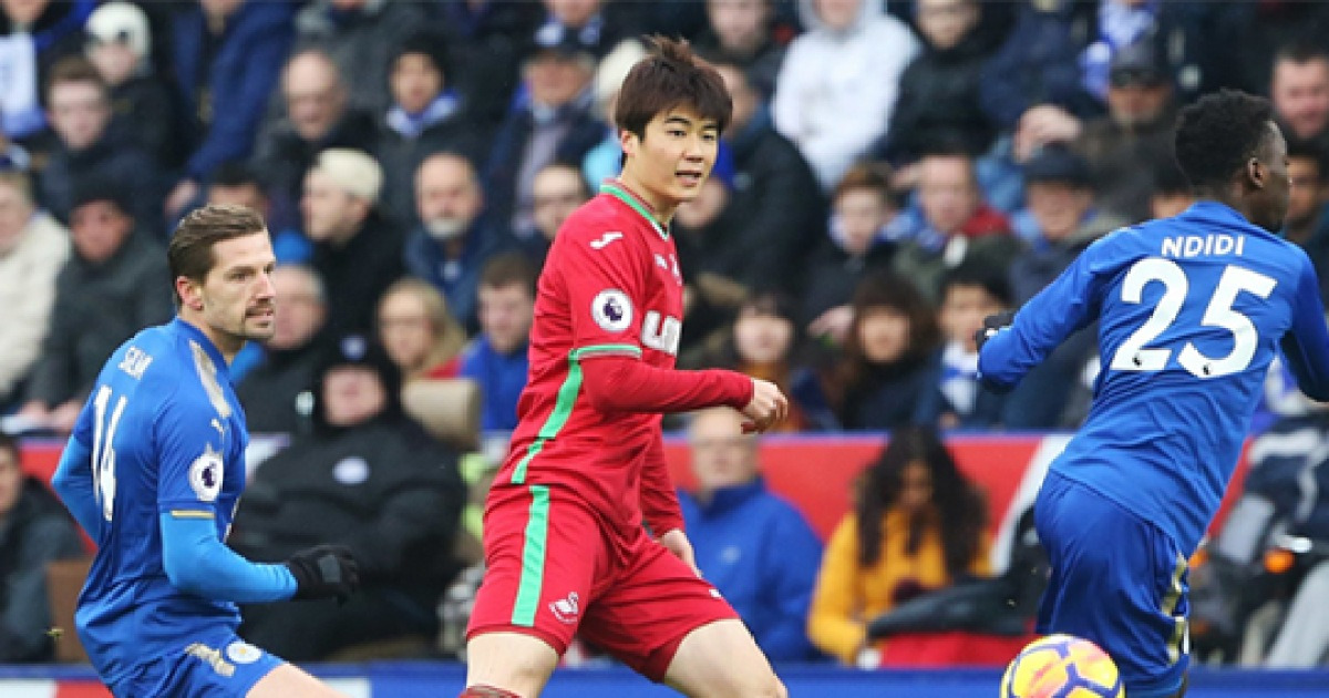 [EPL 26R] '기성용 1호 도움' 스완지, 레스터와 1-1 무..4G 무패