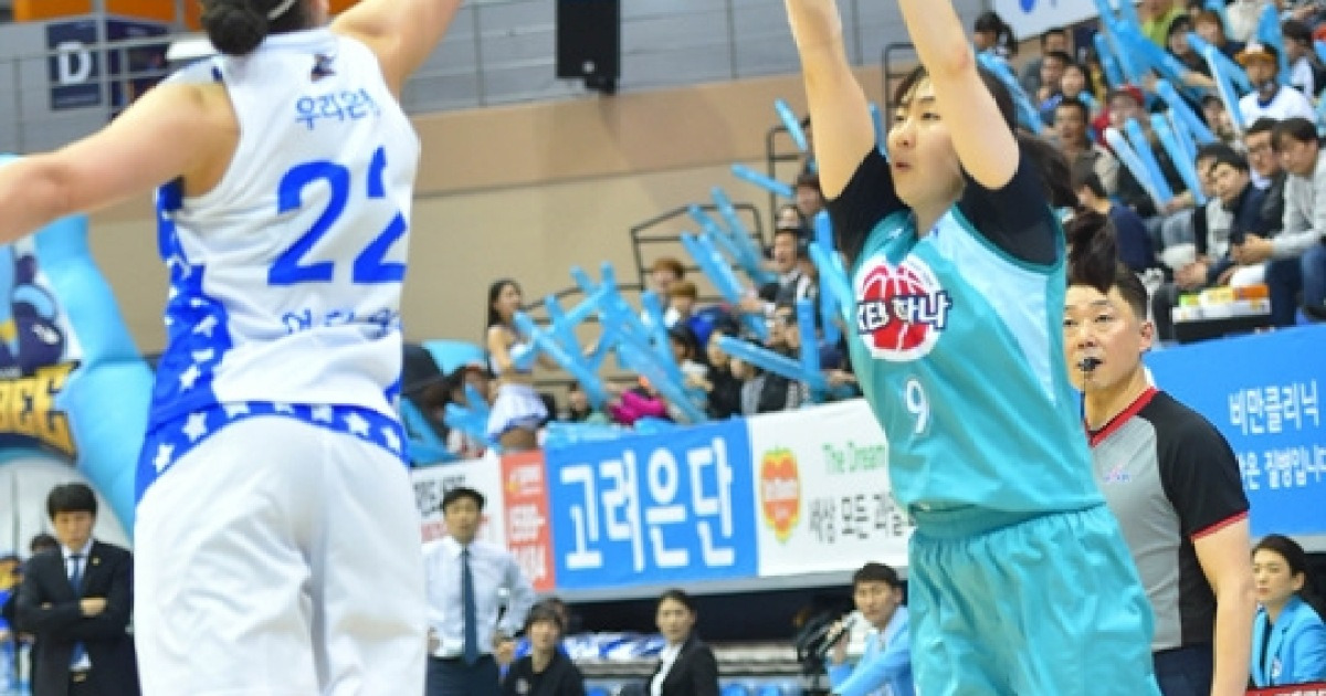 [BK포토]KEB 백지은 ' 나의 3점슛을 받아라'