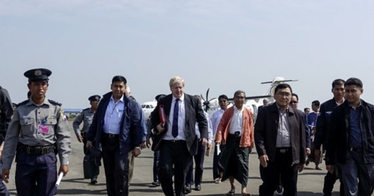 MYANMAR BORIS JOHNSON VISIT