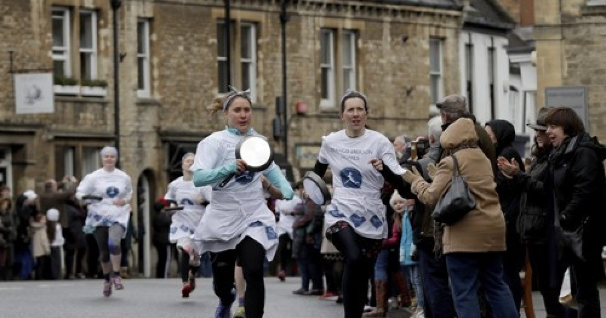 Britain Pancake Race
