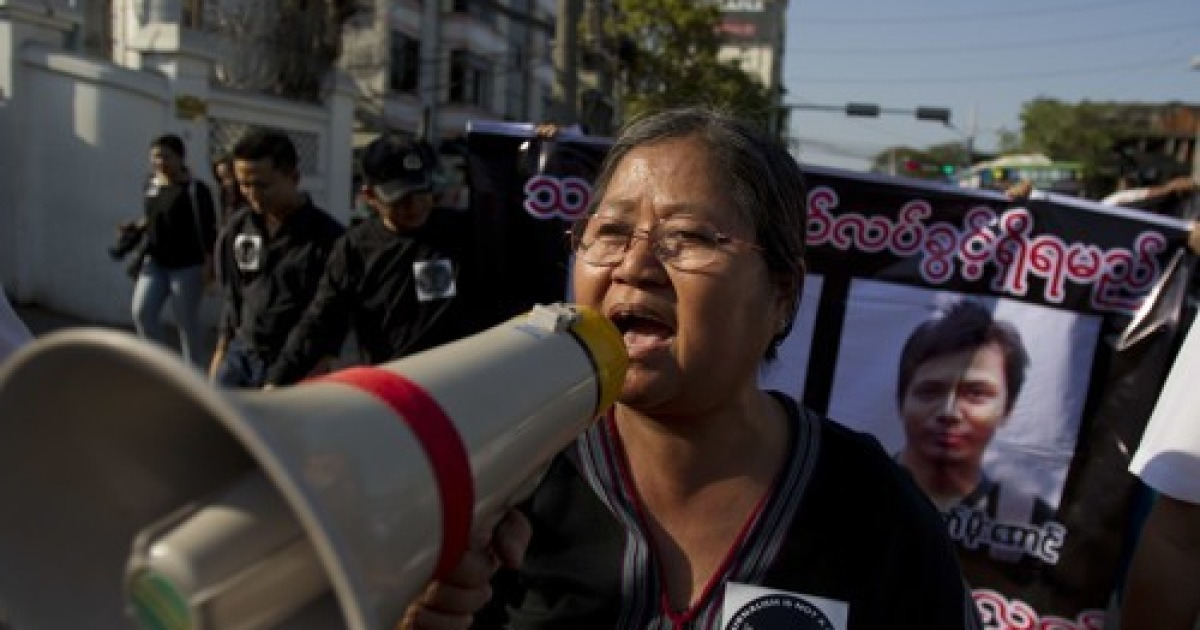 Myanmar Journalists Protest