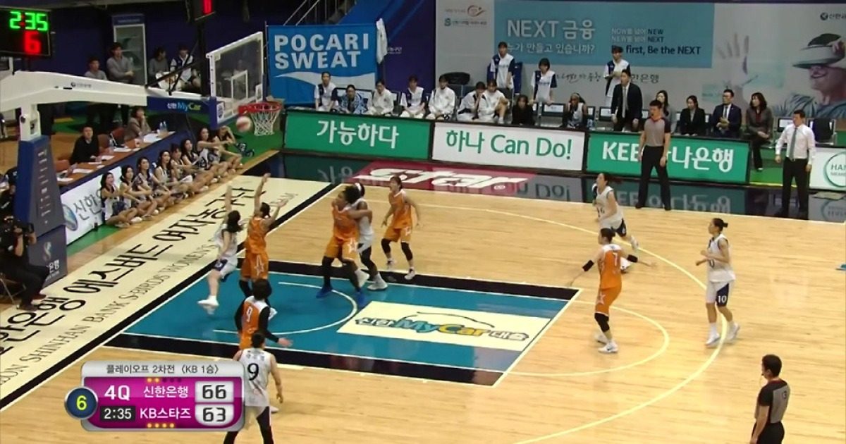 신한은행, 국민은행 꺾고 PO 2차전 승리