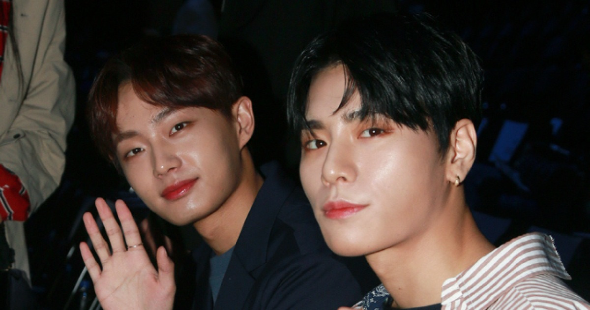 JBJ 김용국-김상균, '훈훈한 손인사' (2018 F/W 헤라서울패션위크)