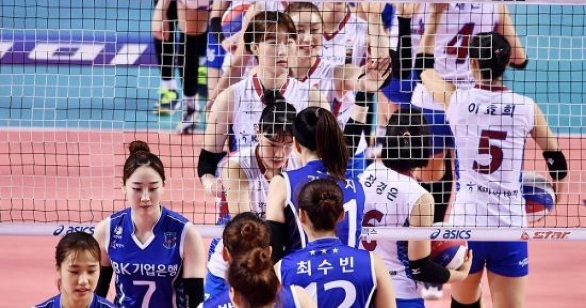 [ST포토] 챔프전 3차전 붙는 IBK-한국도로공사