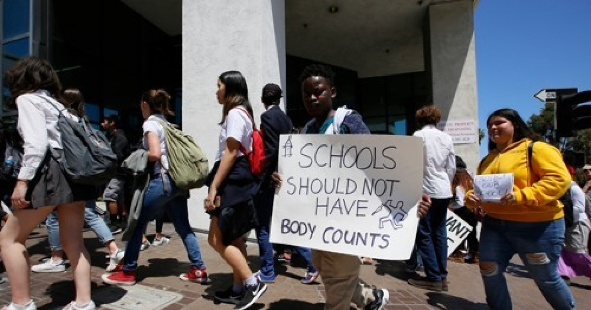 APTOPIX School Shooting Student Protests Los Angeles