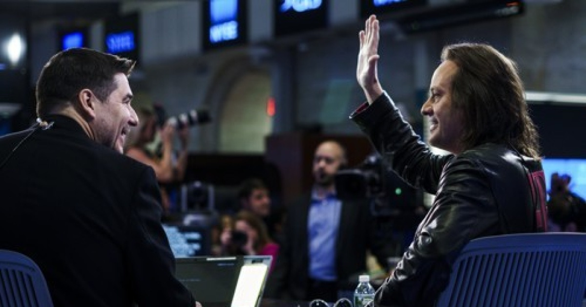 USA NEW YORK T-MOBILE SPRINT CEOS