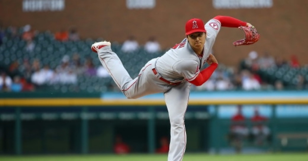 '163km' 오타니, 올 시즌 MLB 선발투수 중 가장 빠른 공 던졌다