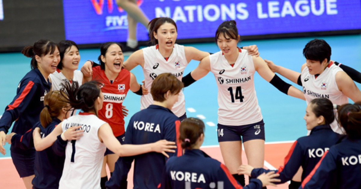 김연경 돌아온 한국, 태국 꺾고 VNL 4연패 탈출