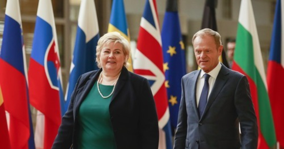 BELGIUM EU COUNCIL VISIT OF NORWAY PRIME MINISTER