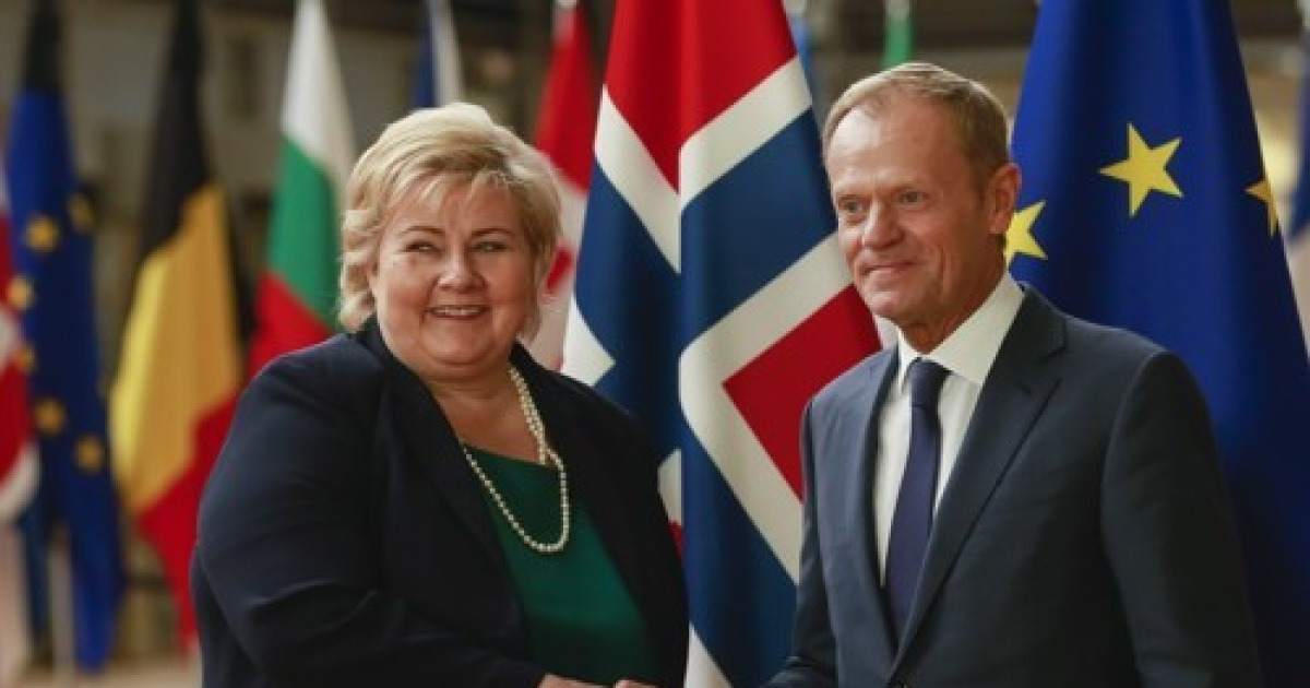 BELGIUM EU COUNCIL VISIT OF NORWAY PRIME MINISTER