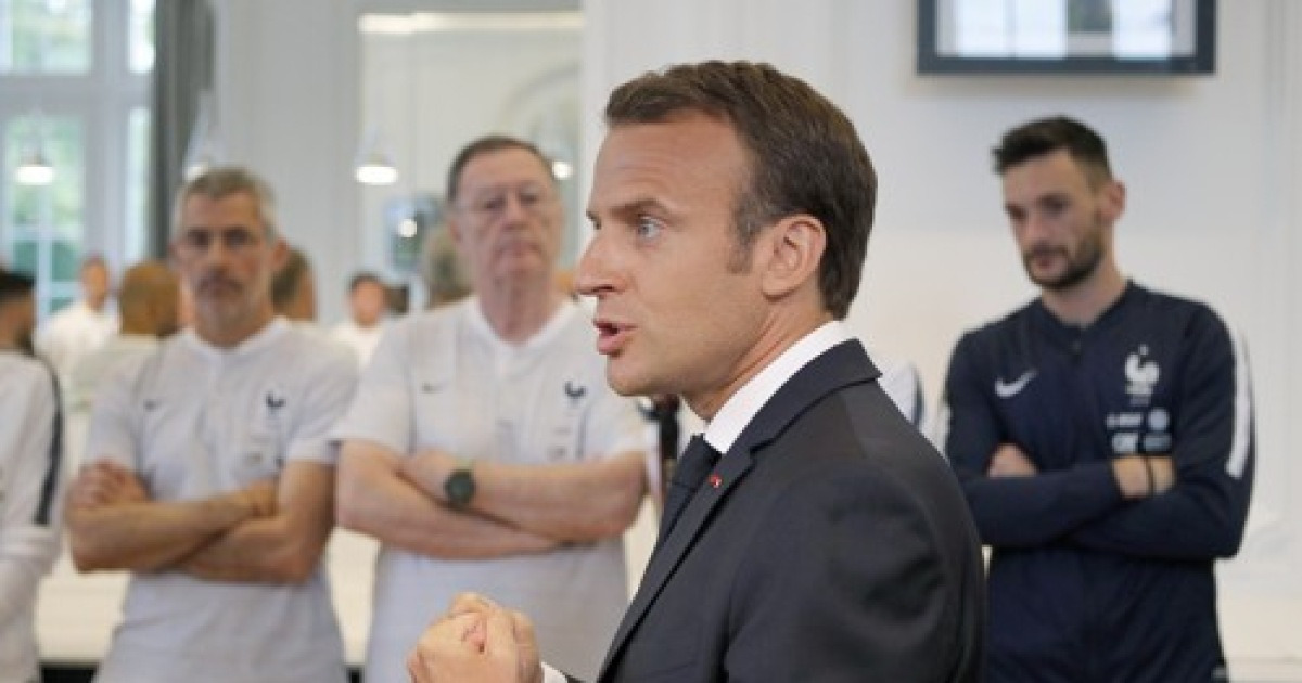 FRANCE MACRON SOCCER